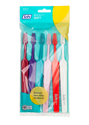 TePe Select mjuk Multipack tandborstar, 15x6 st Gama